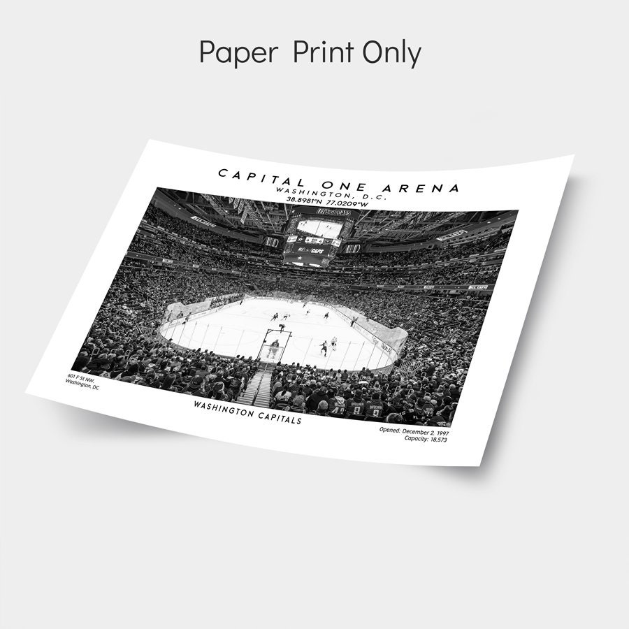 Capital One Arena Art Print, Iconic Washington Capitals Ice Hockey ...