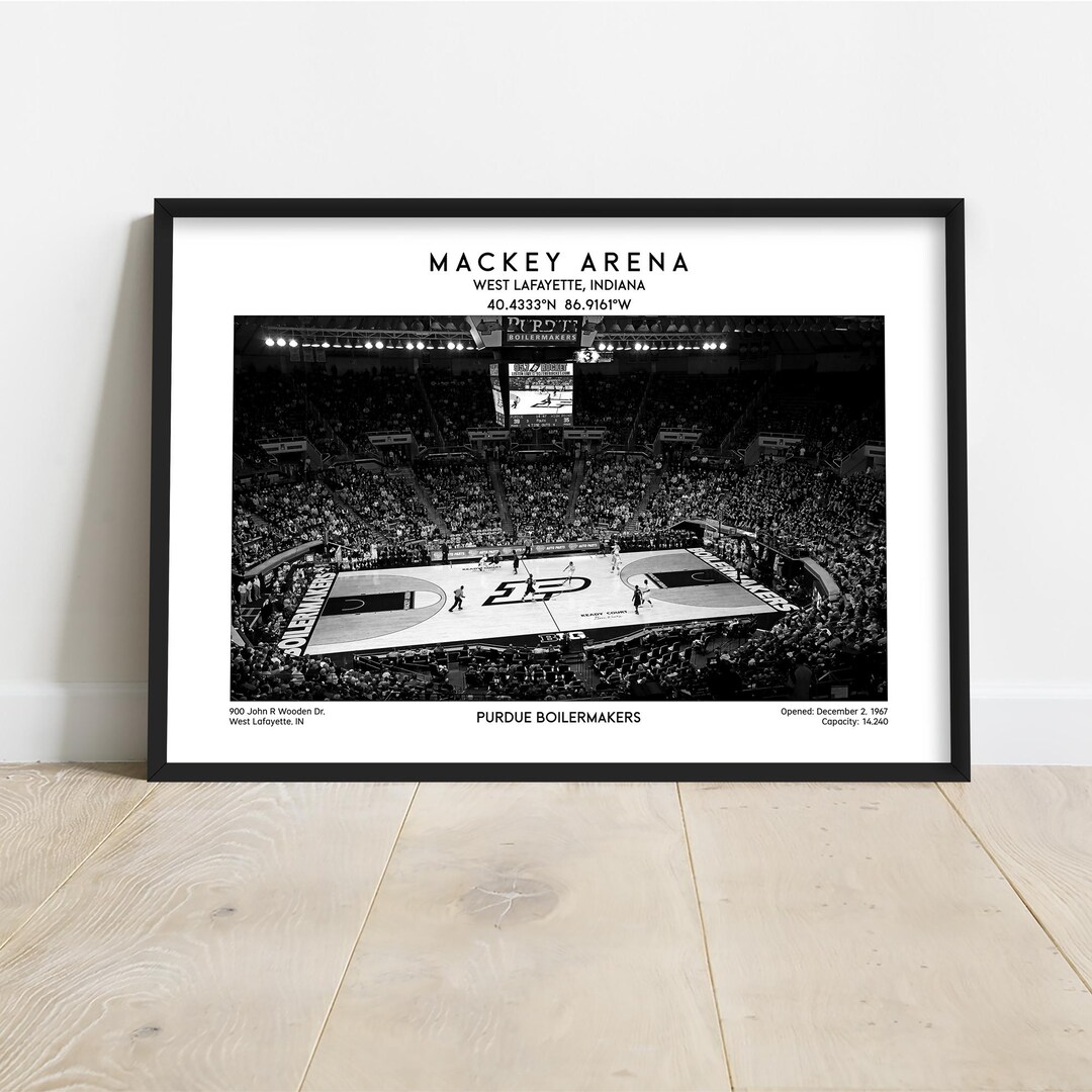 Mackey Arena Poster Print – West Lafayette Basketball Stadium Wall Art ...