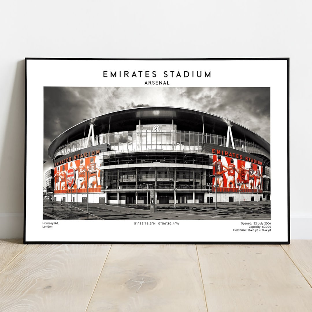 Emirates Stadium Poster Print Arsenal Home Ground Print England ...