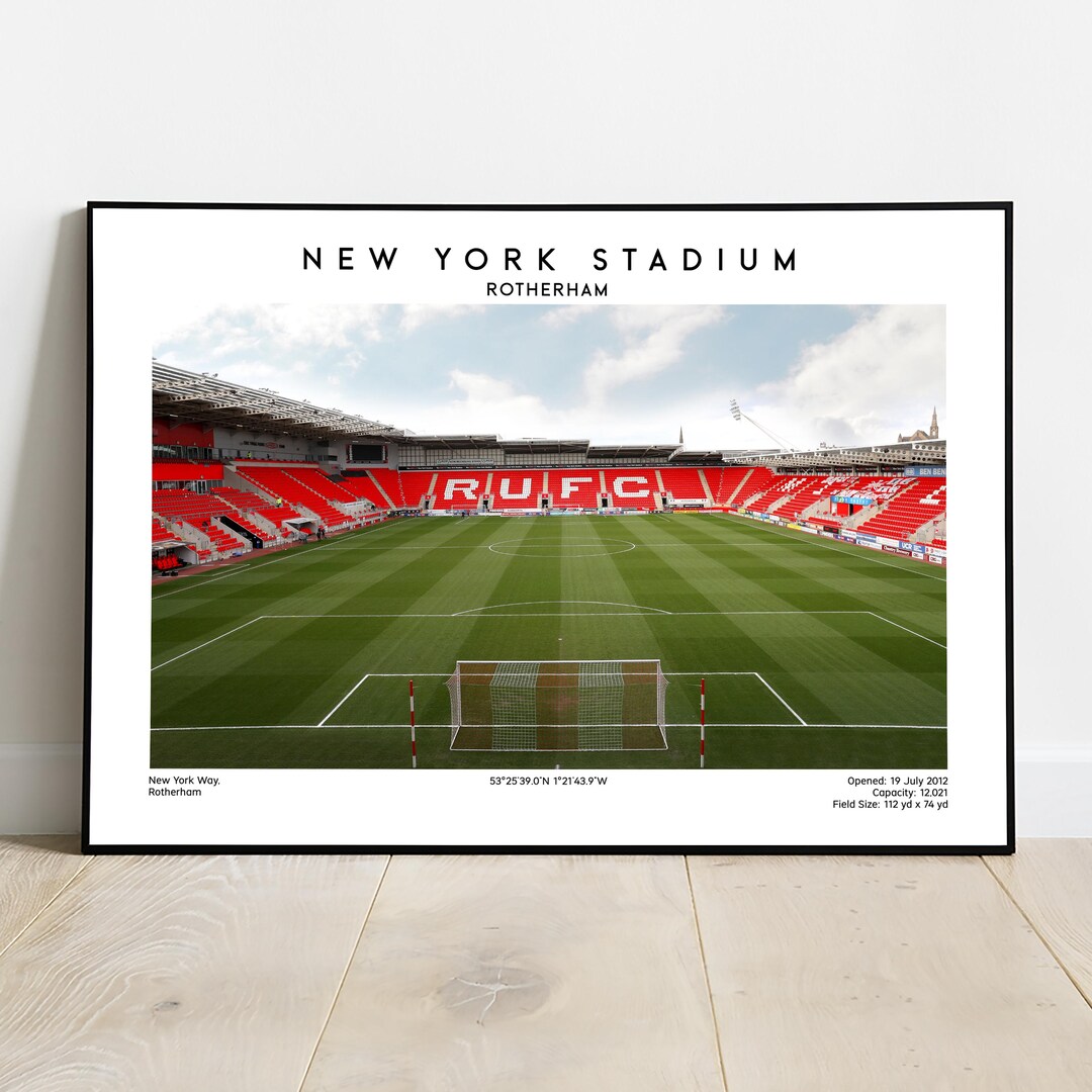 New York Stadium Rotherham Football Poster Print, Classic Wall Art for ...