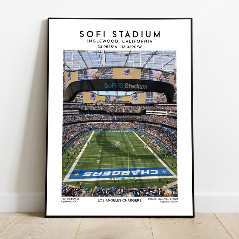 Sofi Stadium Print – Los Angeles Football Stadium Wall Art - Etsy