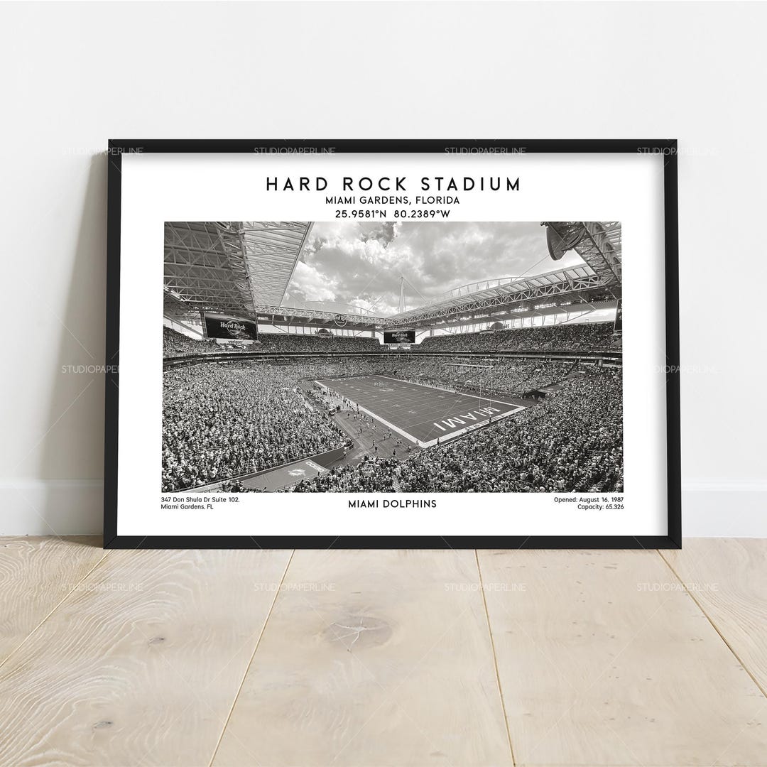 Hard Rock Stadium Poster Print – Miami Football Stadium Wall Decor - Etsy