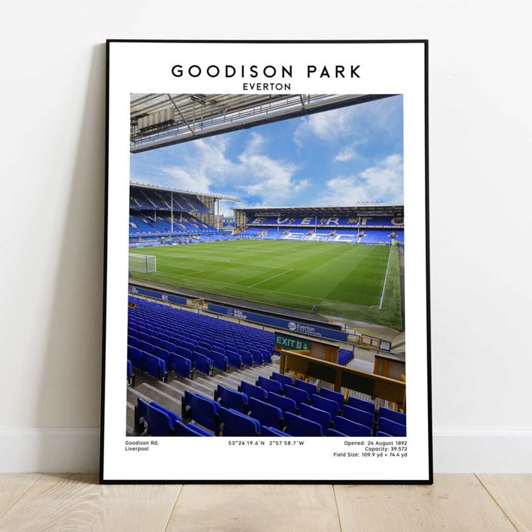 Goodison Park Poster Print, Everton Stadium Wall Art, Football Decor ...