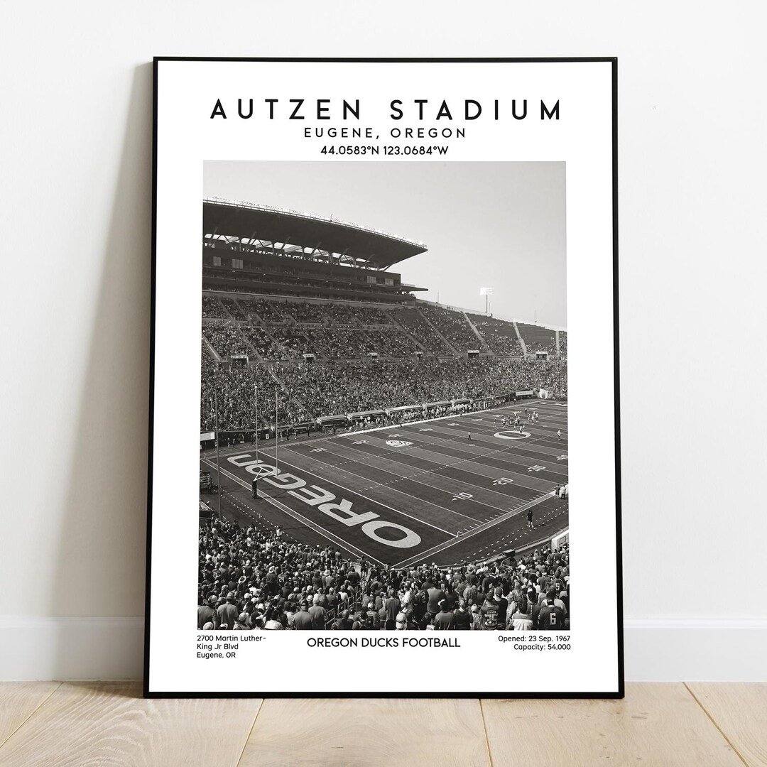 Autzen Stadium Poster, Football Field Wall Art Print - Etsy