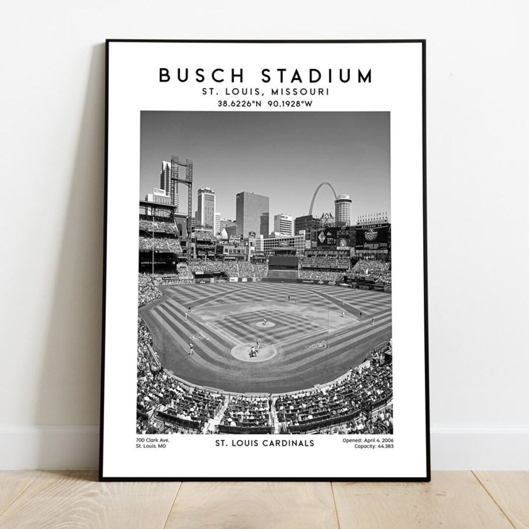 Busch Stadium Poster, Cardinals Baseball Stadium Wall Art Print - Etsy