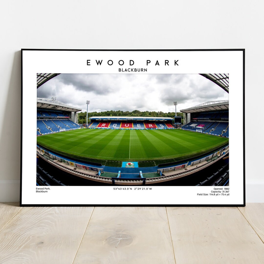 Ewood Park Poster, Blackburn Stadium Wall Art, Football Print - Etsy