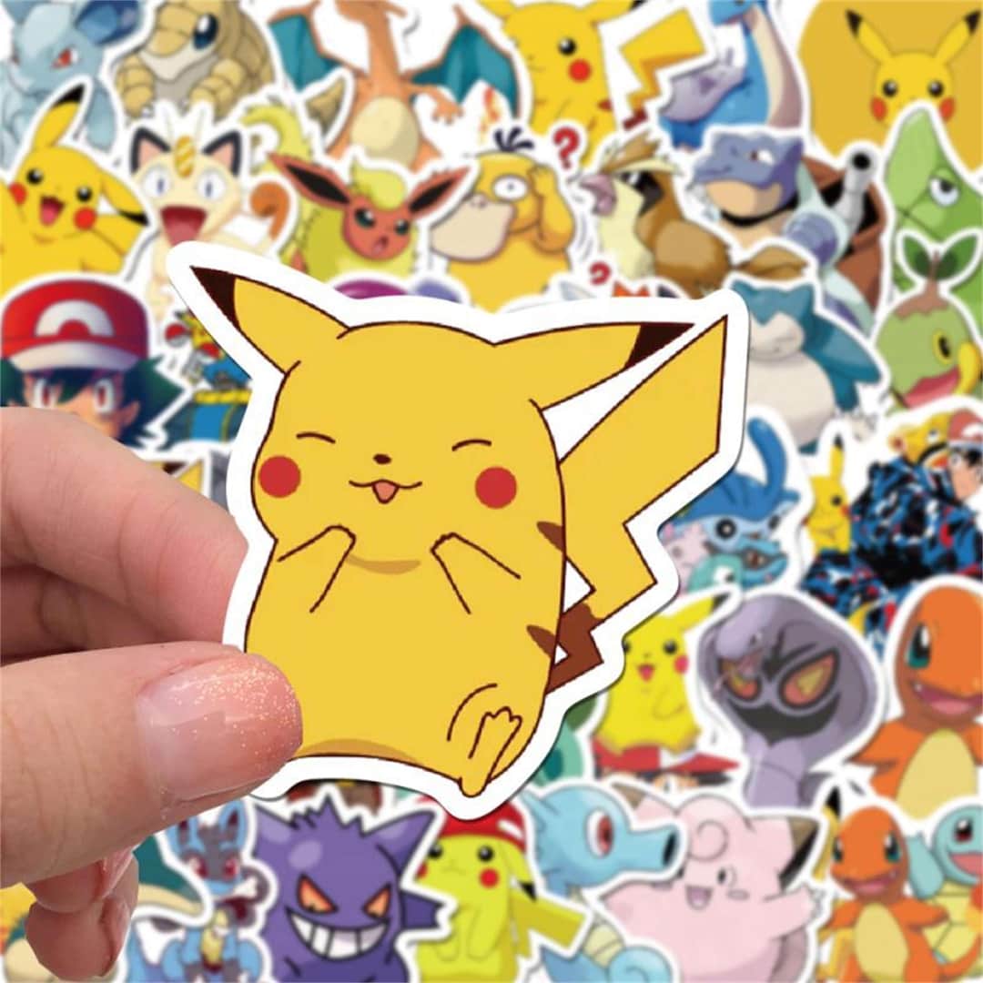 30/50/100pcs Anime Pikachu Pokemon Stickers Decals DIY for Laptop ...