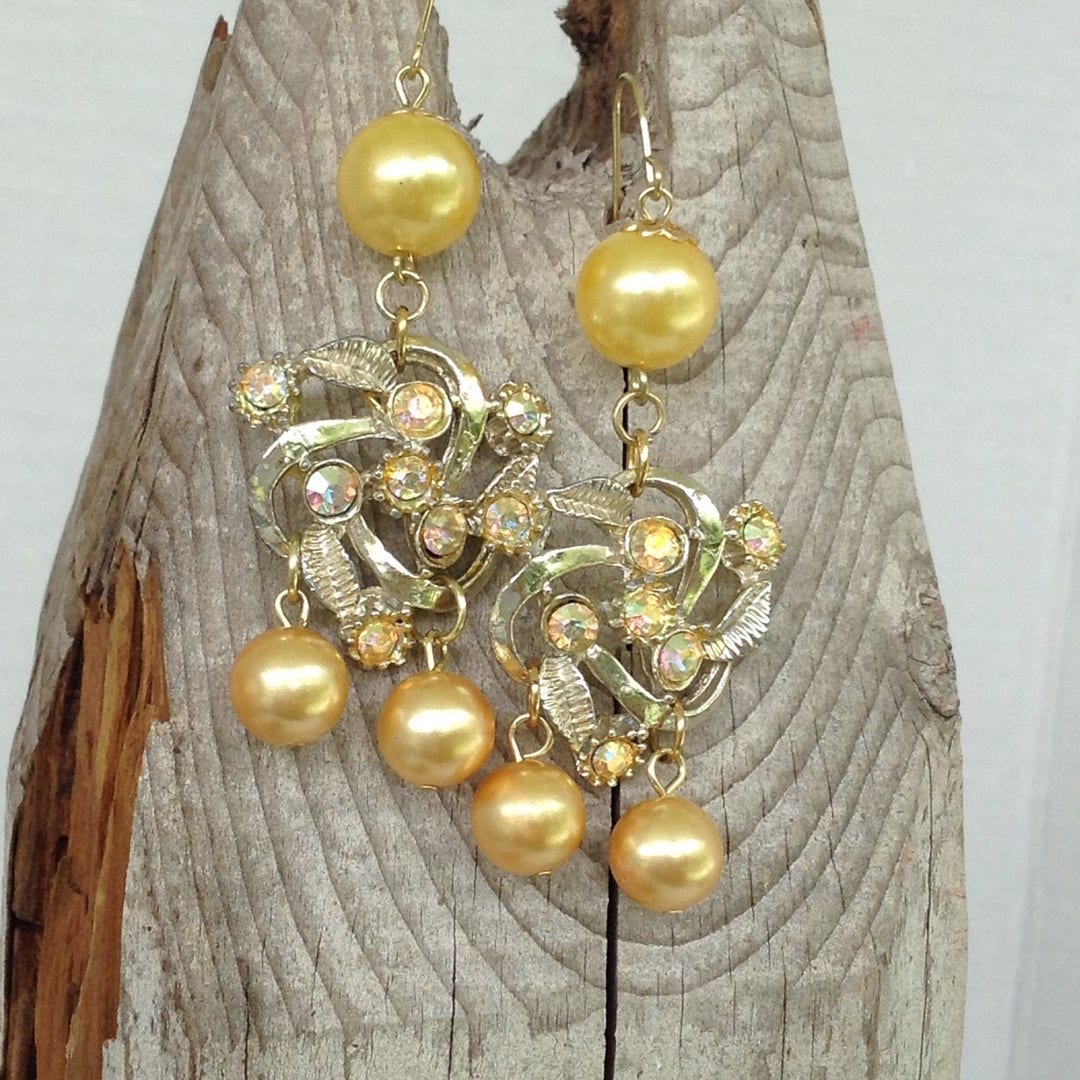 Yellow Vintage Drops - Etsy