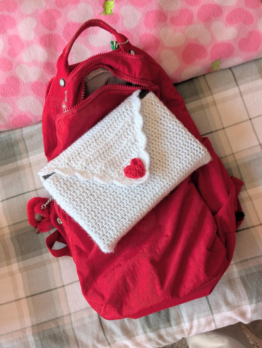 Crochet Love Letter Book Cover | Book Sleeve | Cute Handmade Gift ...