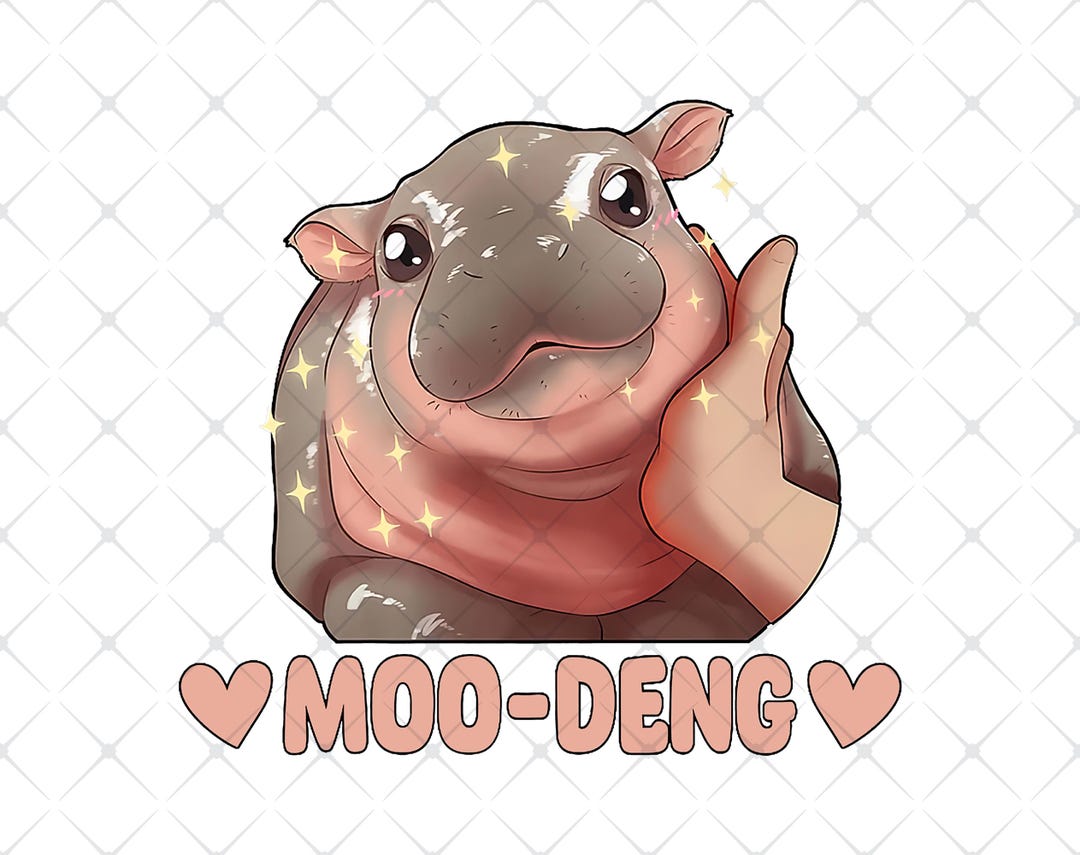 Moo Deng PNG, Moo Deng Hippo Png, Moo Deng Sublimation Design, Moo Deng ...