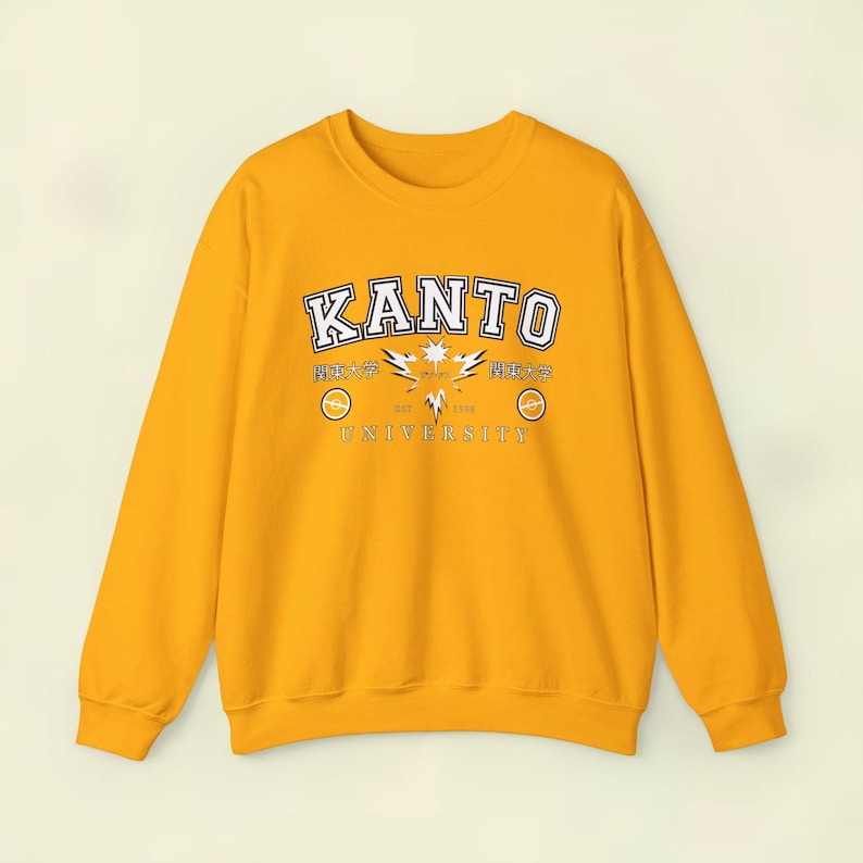 Pokemon University of Kanto Zapdos Crewneck Sweatshirt, Pokemon Fan ...