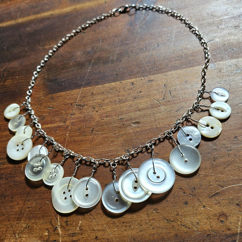 Antique Button Necklace - Etsy