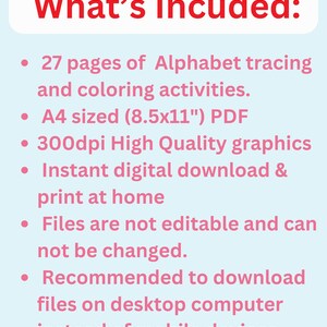 Printable Alphabet Tracing Worksheets for Kids, Preschool Activities, A ...