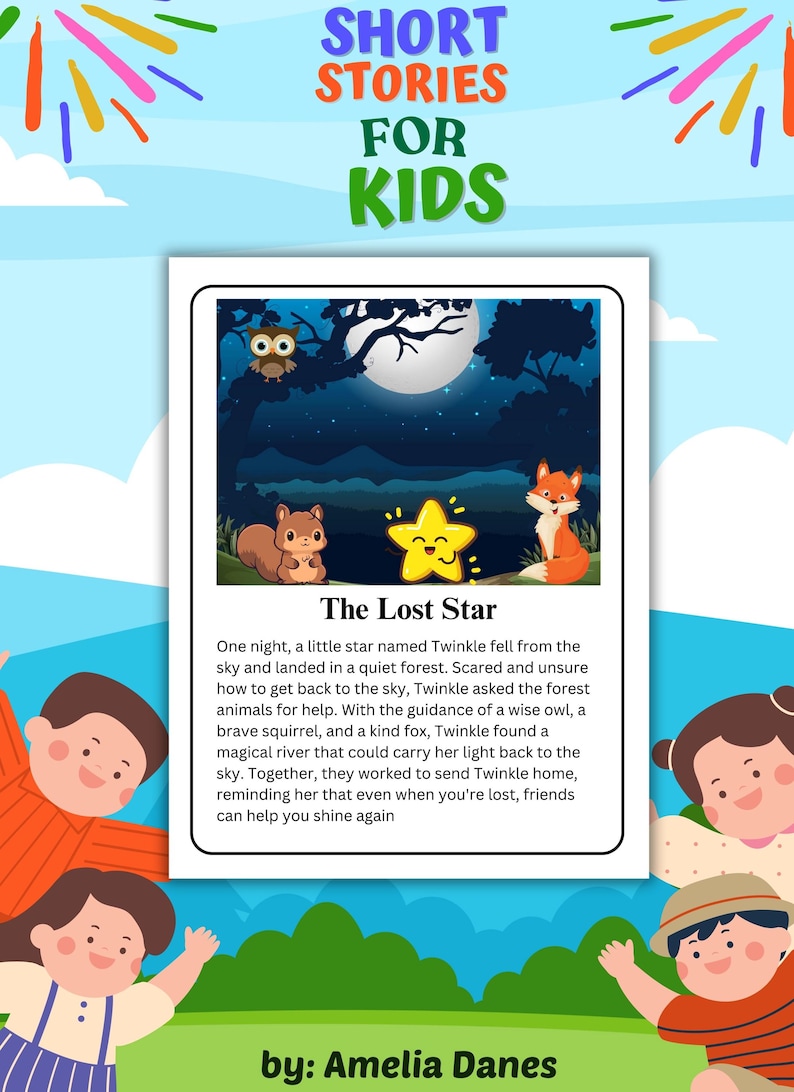20 Short Stories for Kids, Digital Printable, Toddler Book, Kids ...