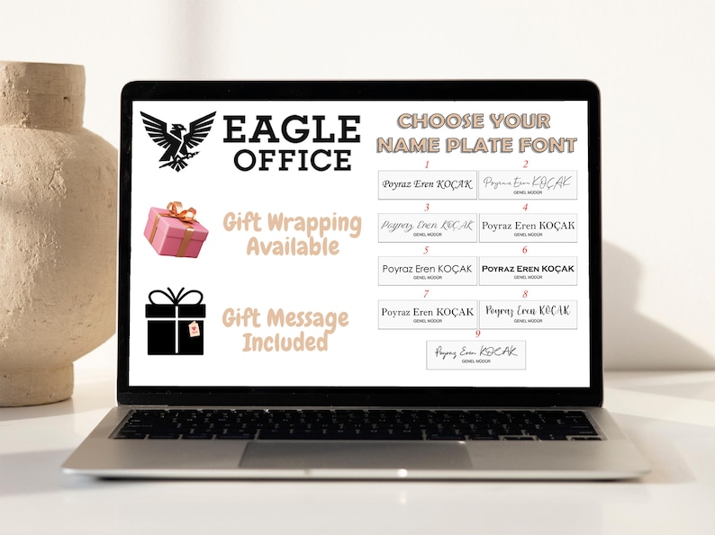 Customizable Desk Name Plate Personalized Luxury Glass Desk Name Plate ...