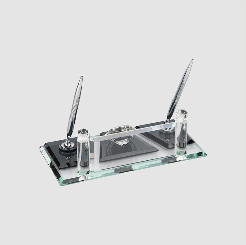 Customizable Desk Name Plate Personalized Luxury Glass Desk Name Plate ...