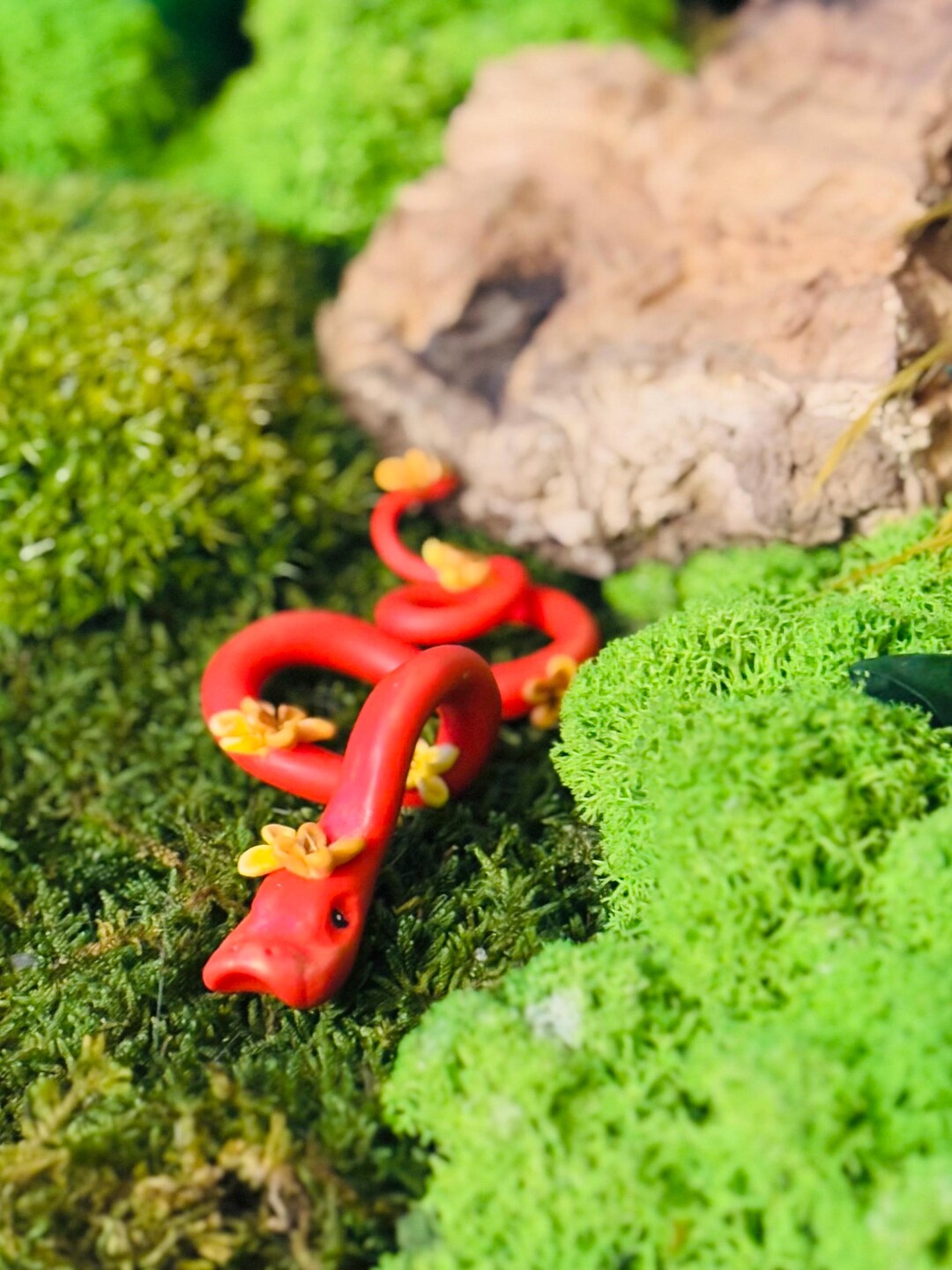 Desk Pal Handmade Cute Little Clay Snake Clay Figure Lunar New Year ...