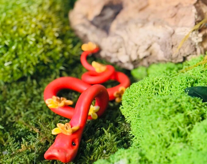 Desk Pal Handmade - Cute Little Clay Snake - Clay Figure Lunar New Year ...