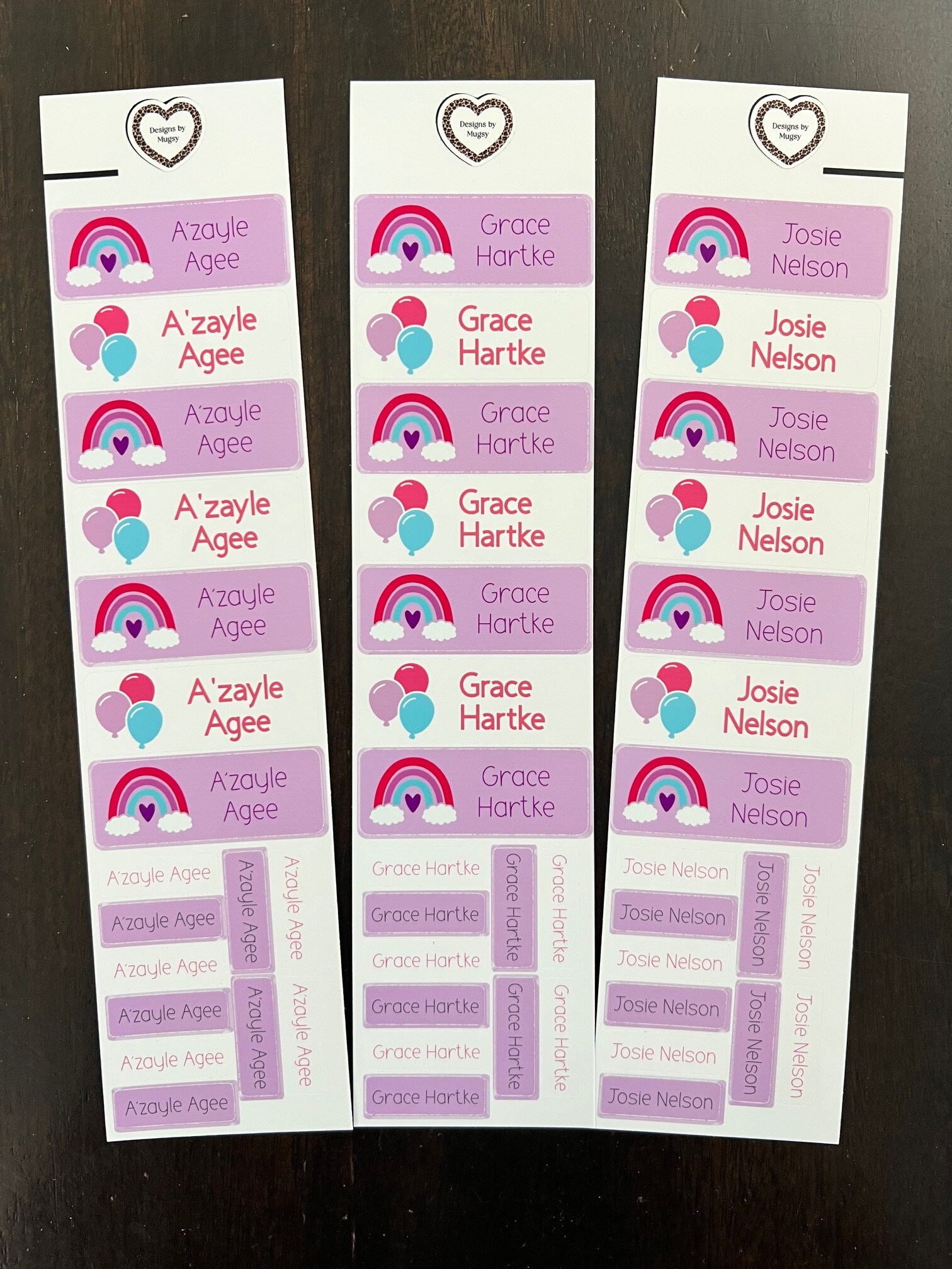 146 Custom Name Labels, Glossy, Vinyl, Water Resistant, Full Color ...