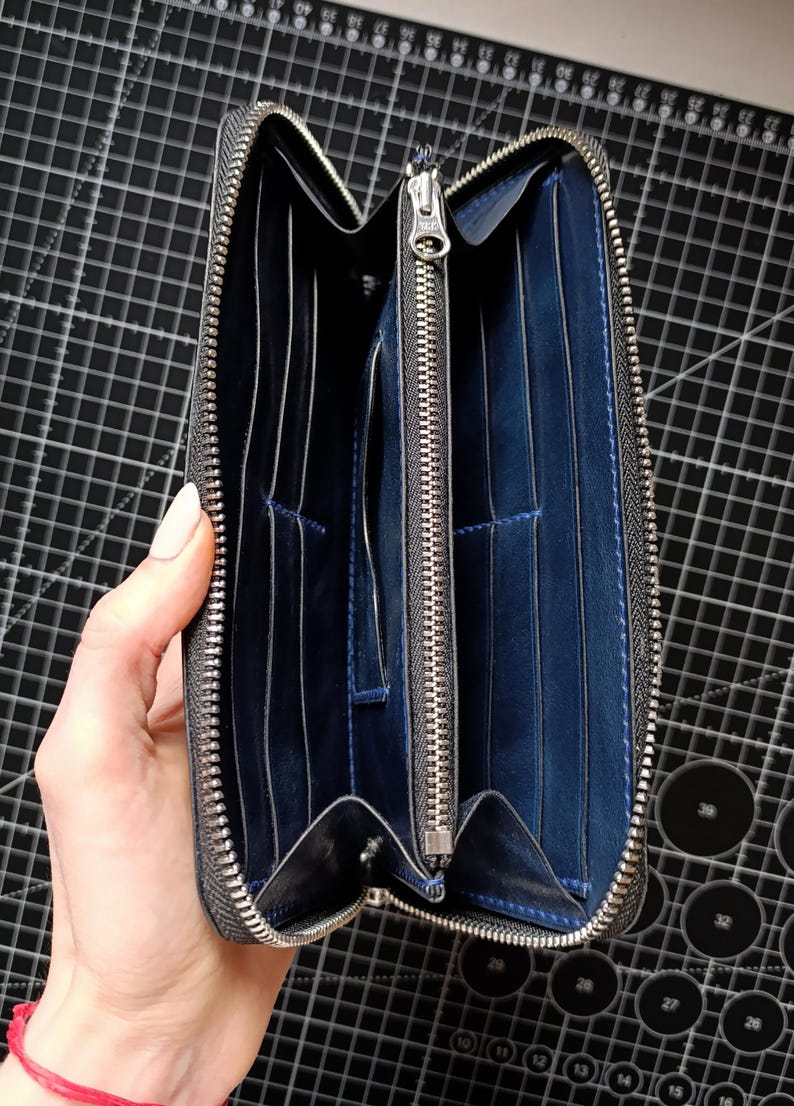 Leather Long Wallet Pattern -zipper Long Wallet -leather DIY -PDF ...