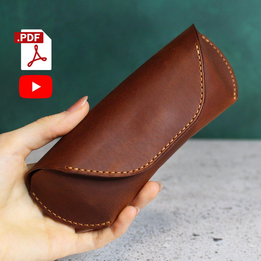 Leather Glasses Case Pattern /sunglass and Reading Glasses Sleeve /A4 ...