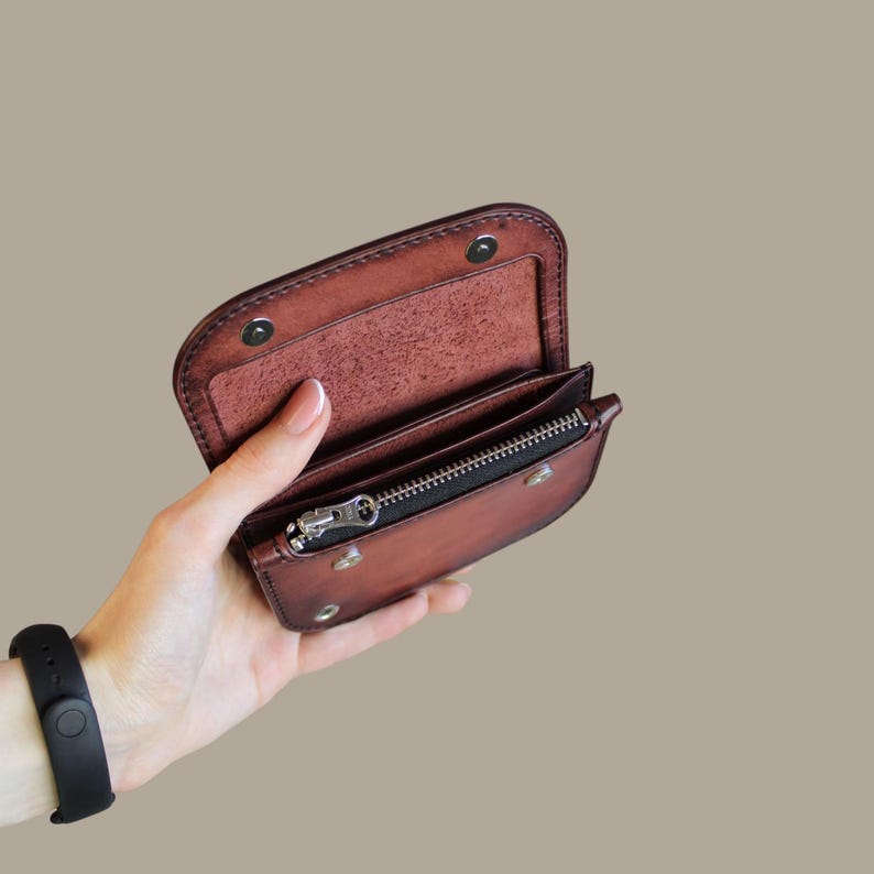 Trucker Wallet Pattern – Leather Template With Coin Pocket, Card Slots ...