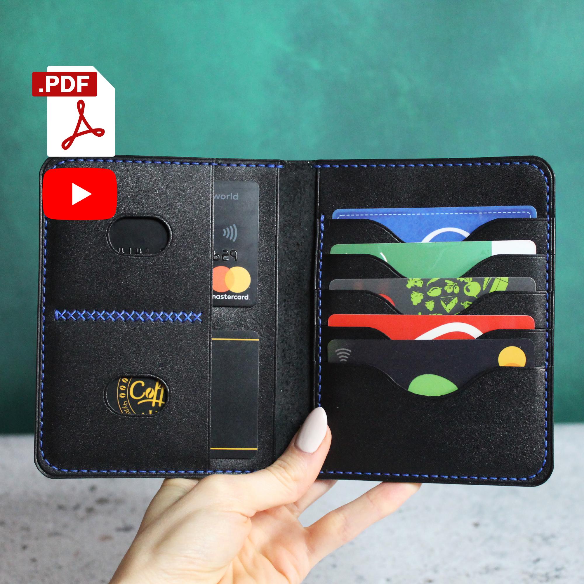 Leather Card Holder Wallet Pattern /leather Card Holder Template /A4 ...