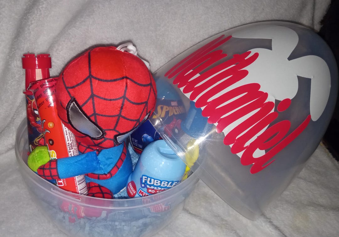 Spiderman Themed Jumbo Easter Egg With Name - Etsy