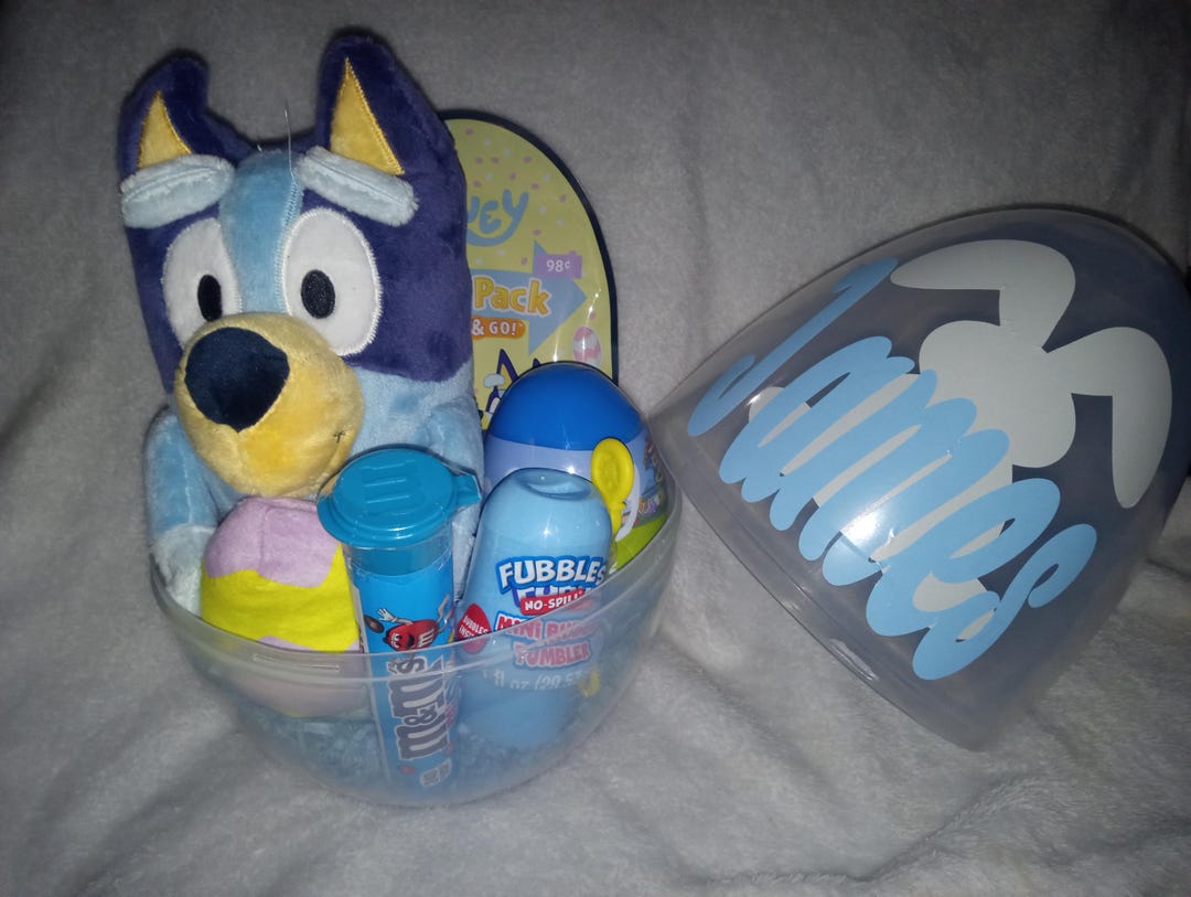 Bluey Themed Jumbo Easter Egg With Name - Etsy UK