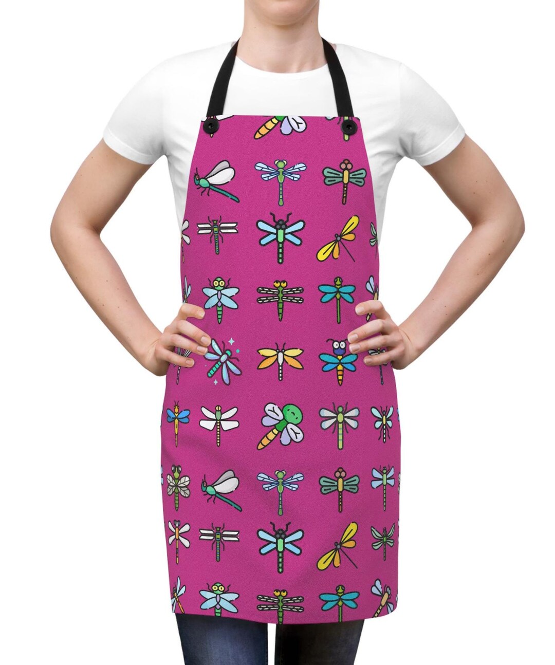 Dragonfly Chef Apron: Colorful Cartoon Kitchen Apron - Etsy