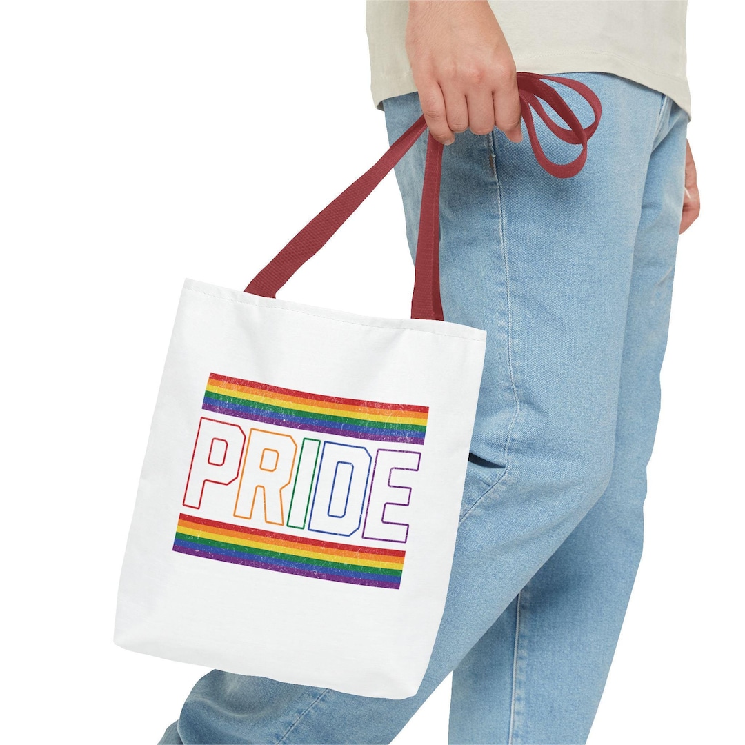 Rainbow Pride Tote Bag, LGBTQIA Market Bag, Equality Shopping Bag ...