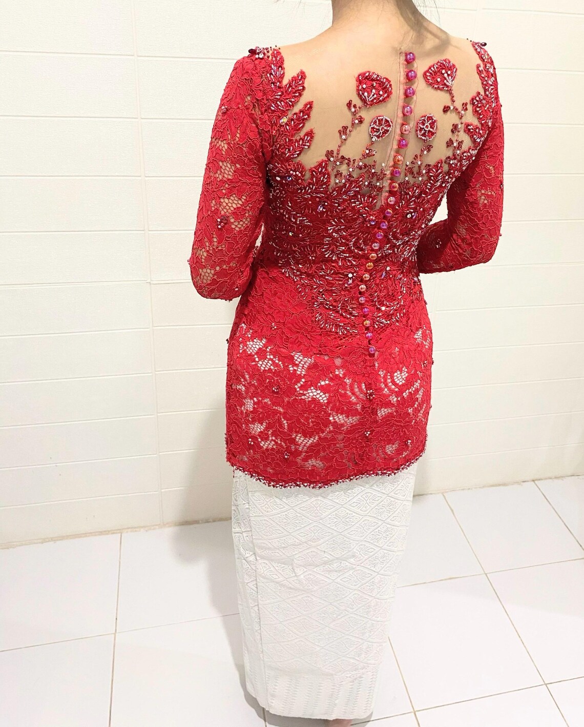 Kebaya Dress for Wedding, Graduation, Enggament or Formal Event Full ...