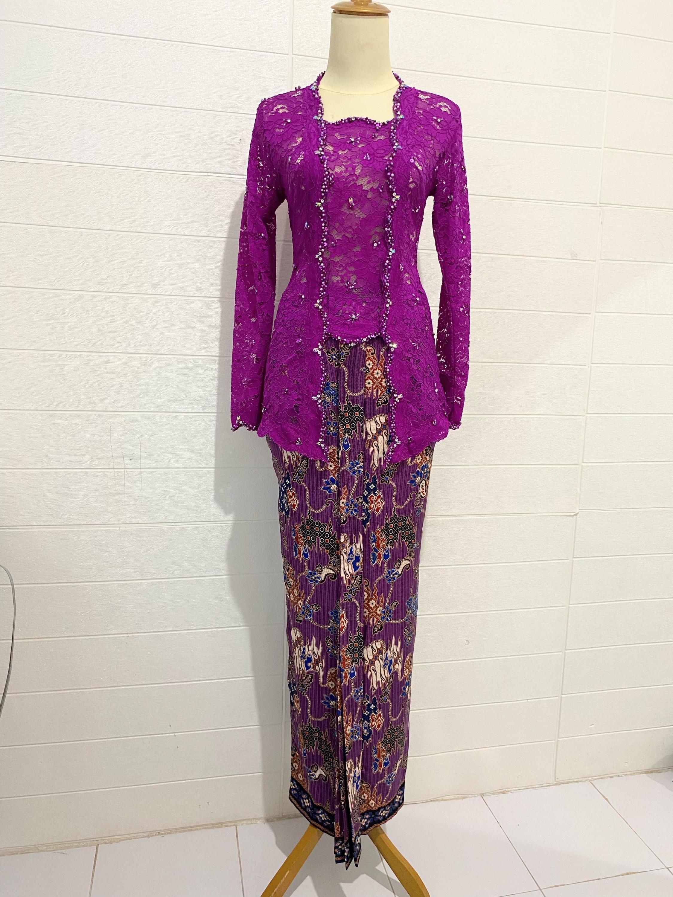 Kebaya Dress for Wedding, Graduation, Enggament or Formal Event Full ...