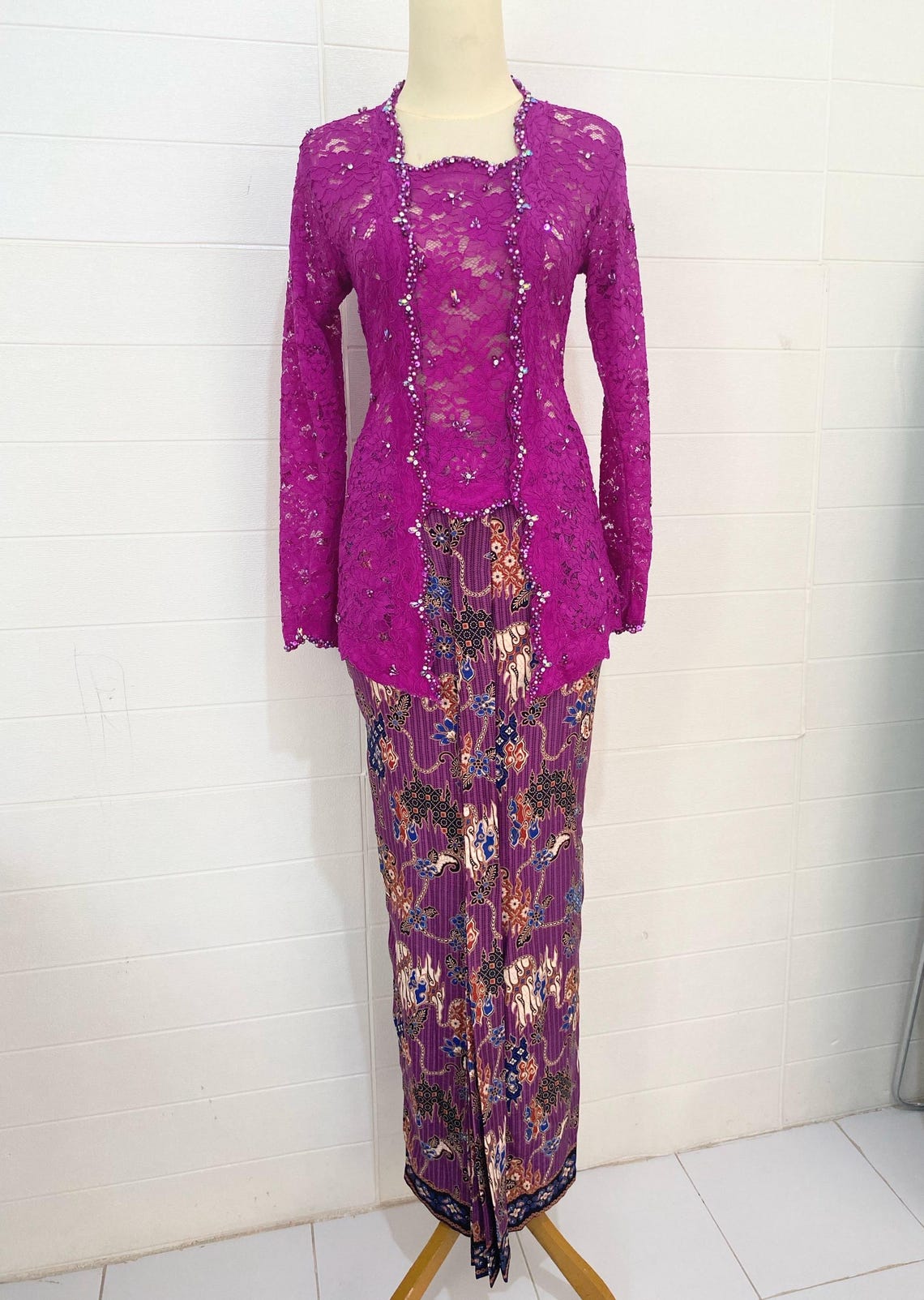 Kebaya Dress for Wedding, Graduation, Enggament or Formal Event Full ...