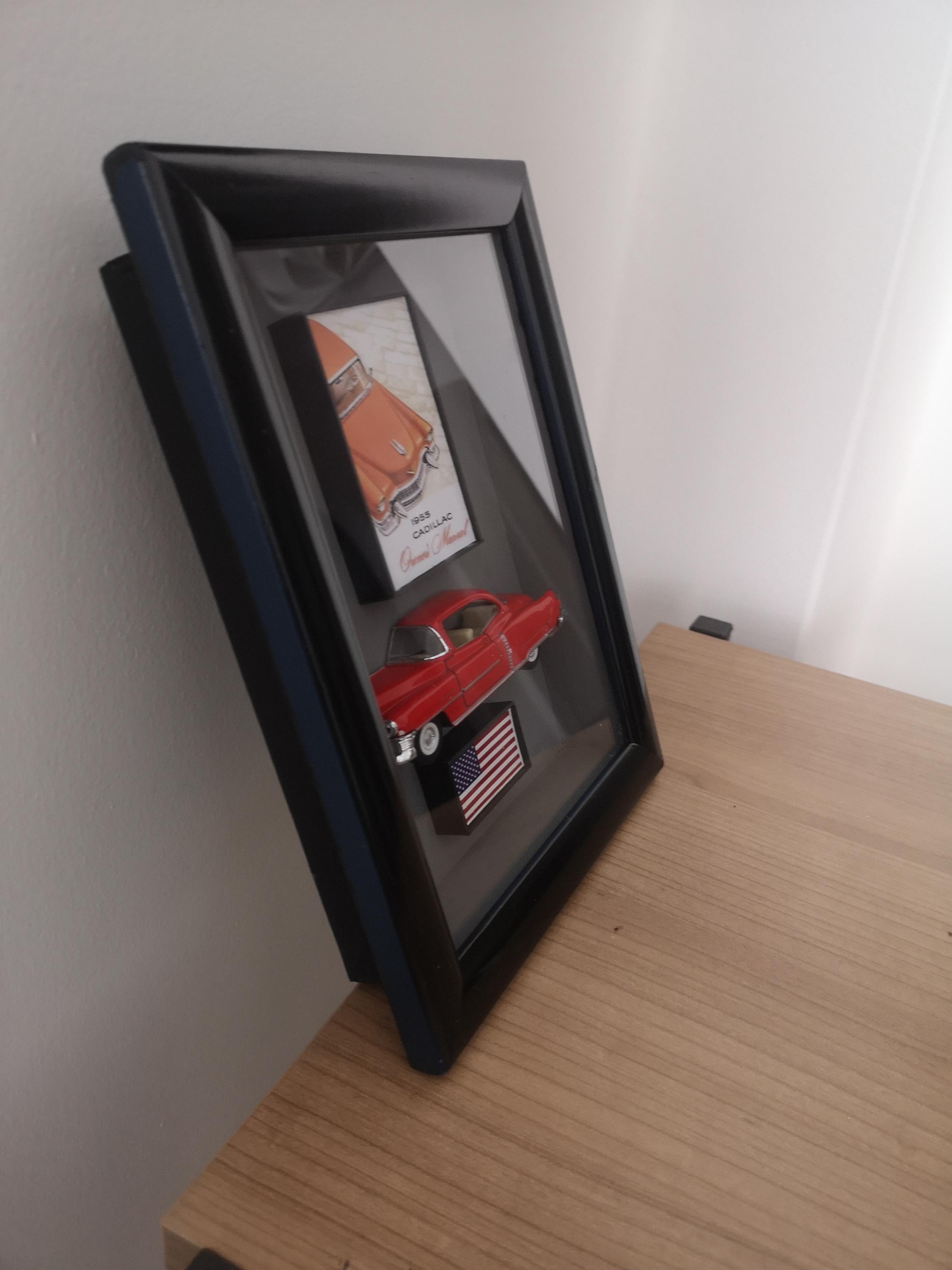 1955 Cadillac Car Diorama Frame, Vintage Wall Decor, Rare Find ...