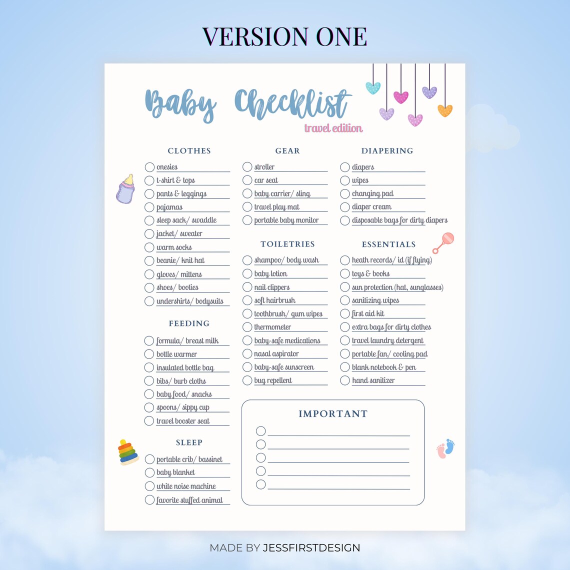 Baby Travel Checklist Printable | Editable Baby Packing List | Travel ...