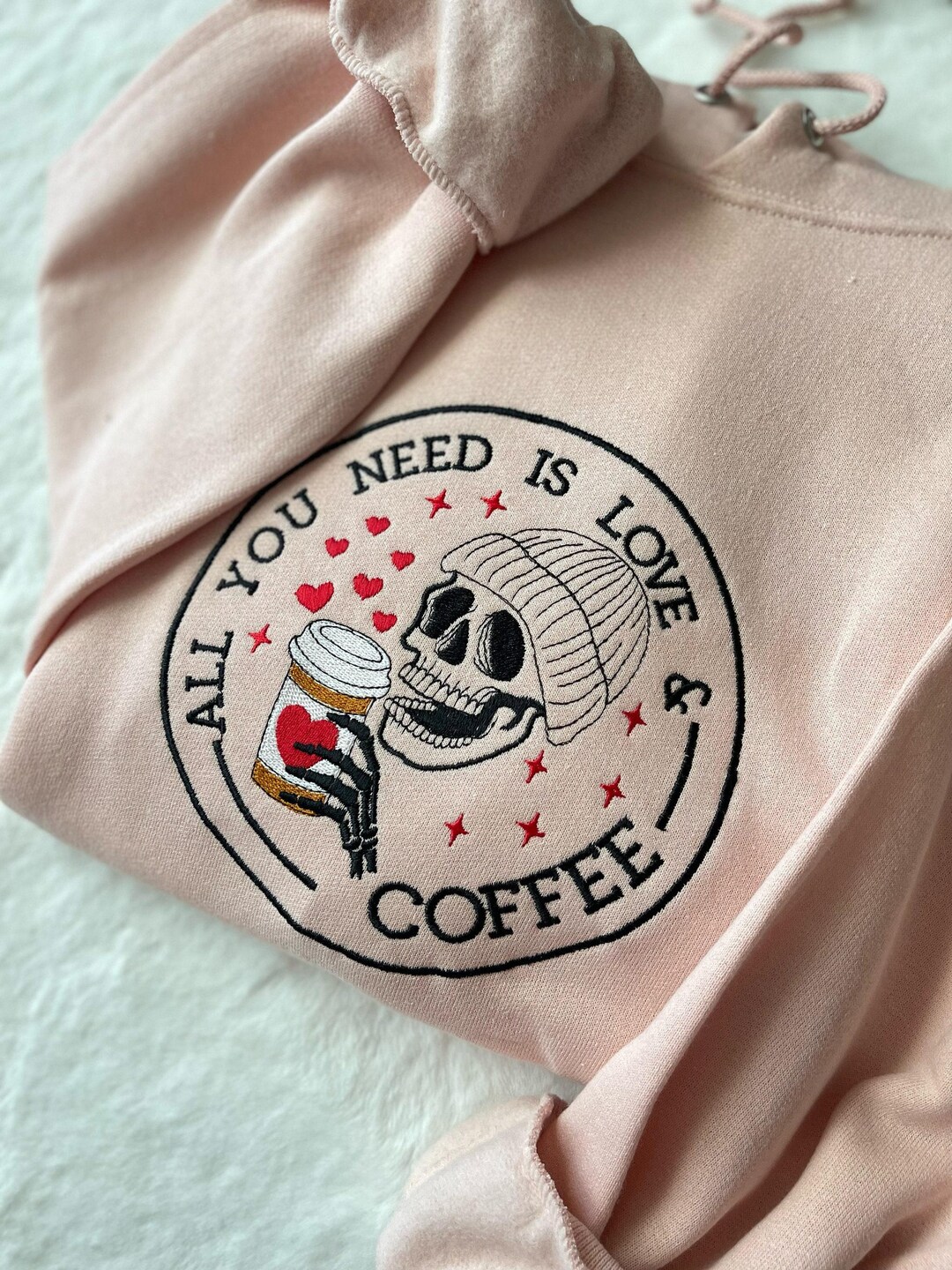 All You Need is Love and Coffee Hoodie, Valentine Gift, Valentine's Day ...
