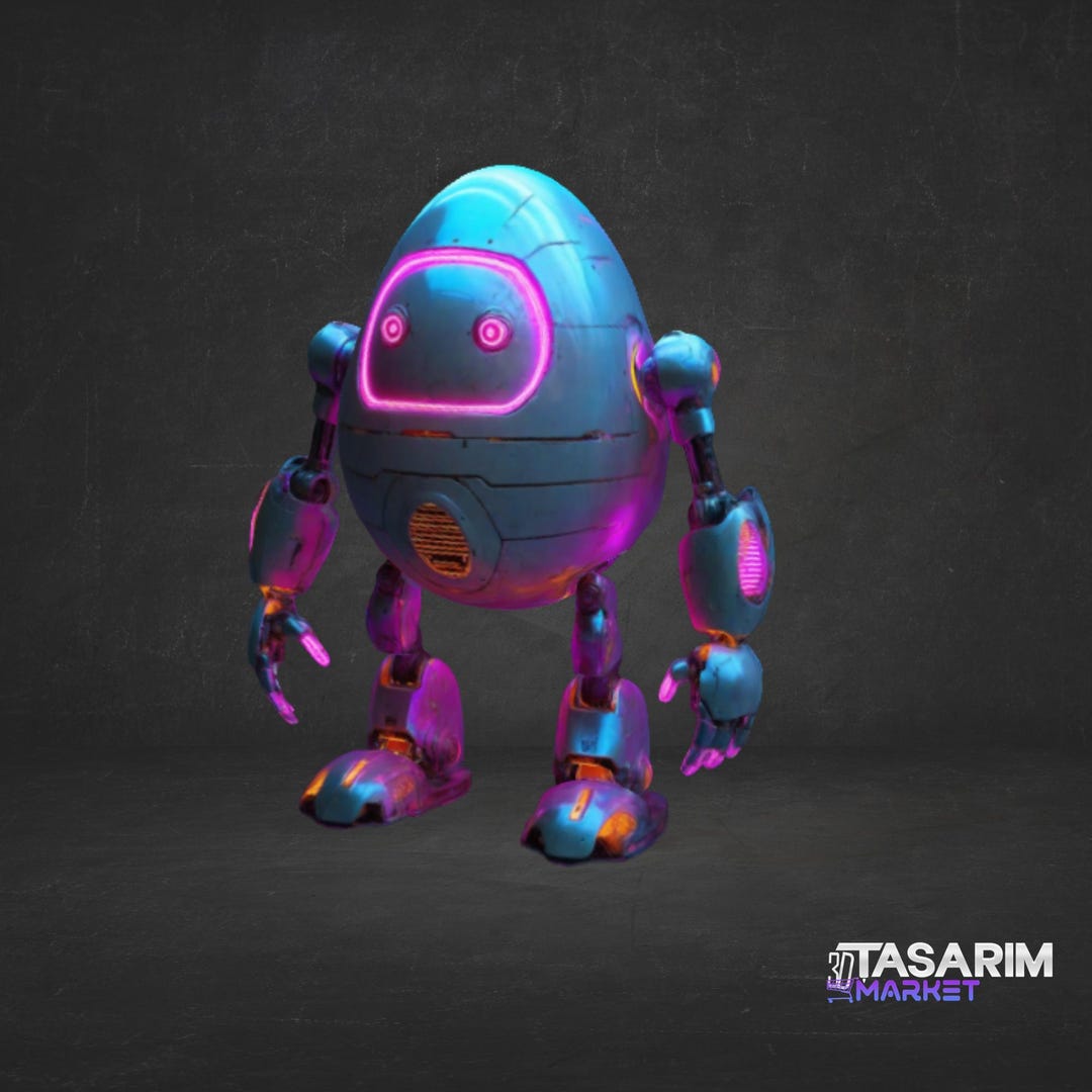 Cyberpunk Easter Egg Bot | 3D Print File | Sci-fi Mini STL - Etsy
