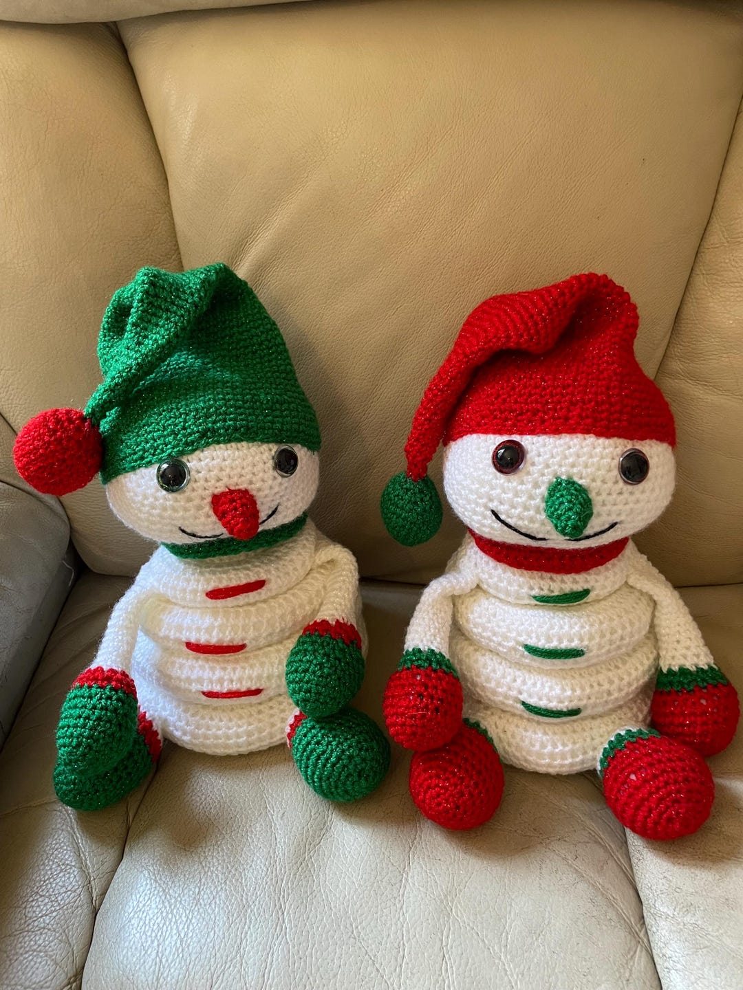 Glitter Christmas Stacking Snowman - Etsy