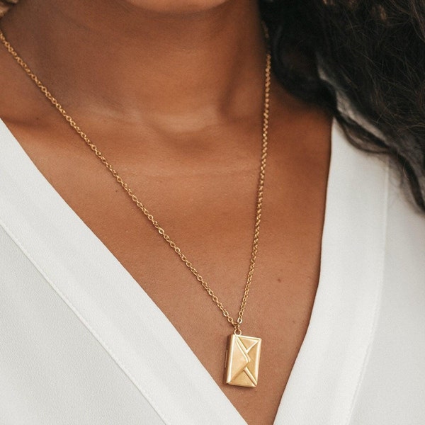 Envelope Necklace - Etsy
