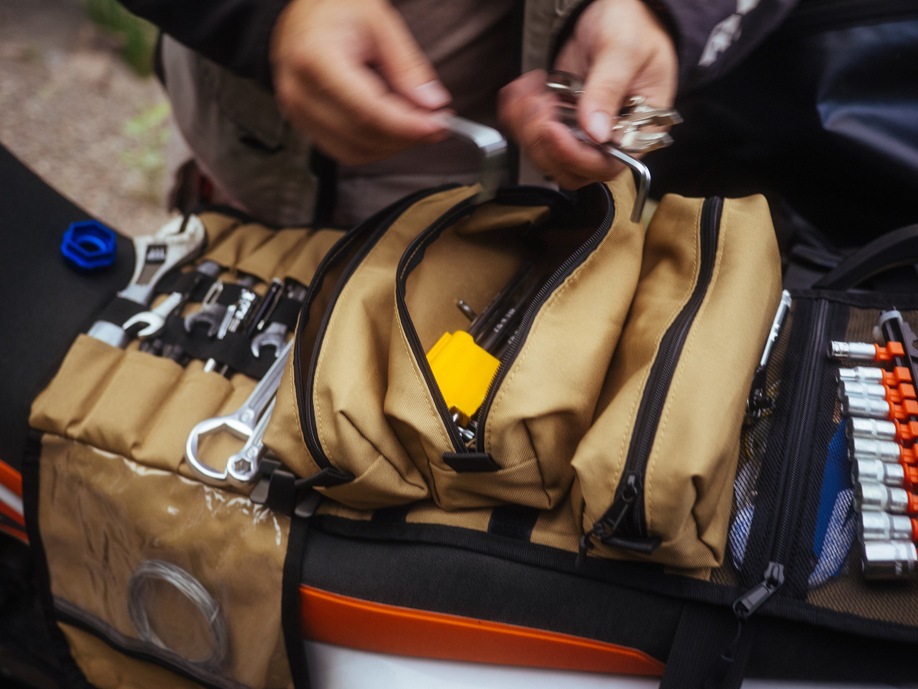 Motorcycle Tool Bag | Tool Roll Bag With Magnets | Roadside Repair Tool ...