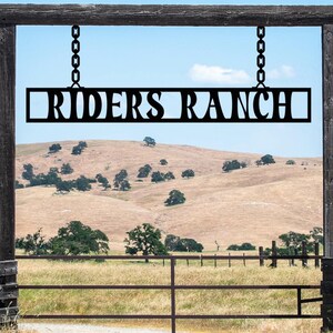 Custom Metal Ranch Sign, Ranch House Gift, Personalized Farm Name Sign ...