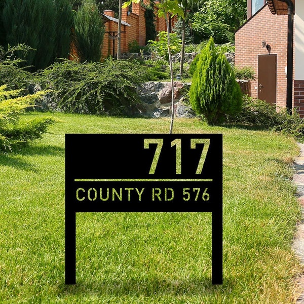 House Number Yard Sign - Etsy