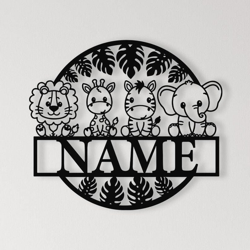 Metal Name Sign for Nursery - Etsy