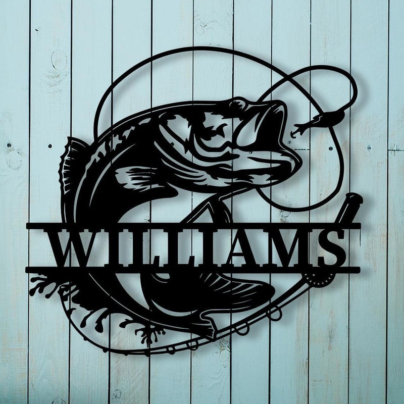 Fishing Monogram - Etsy