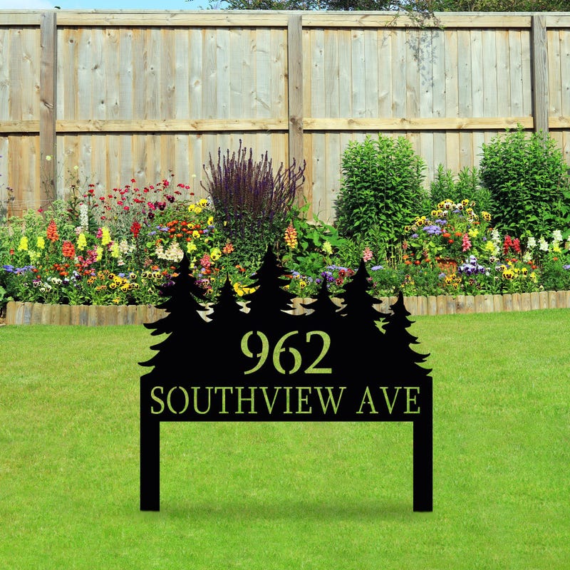 Door Number Sign Landscape - Etsy