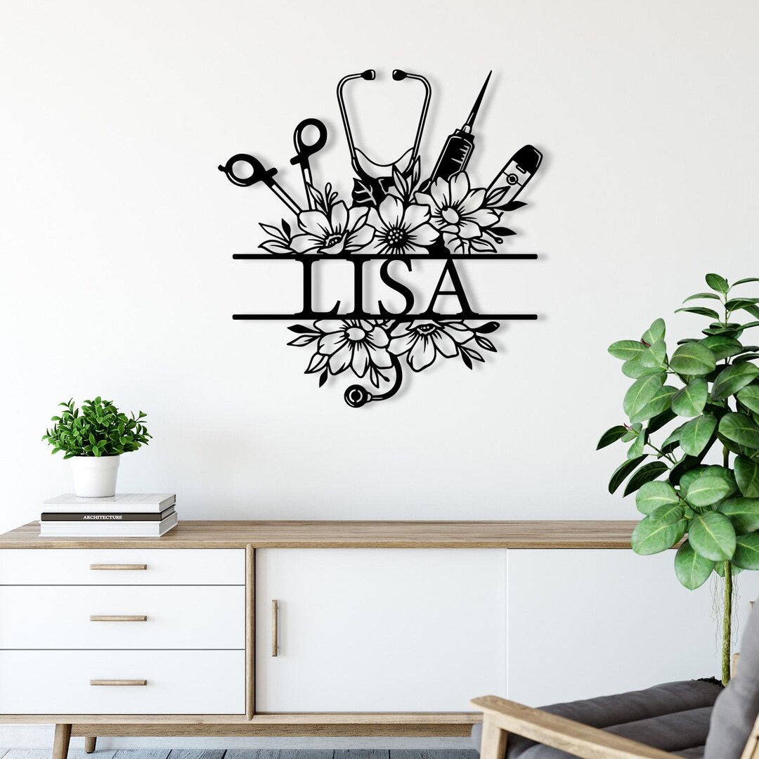 Personalized Nurse Metal Sign, Nurse Mother Gift, Custom Nurse Name ...