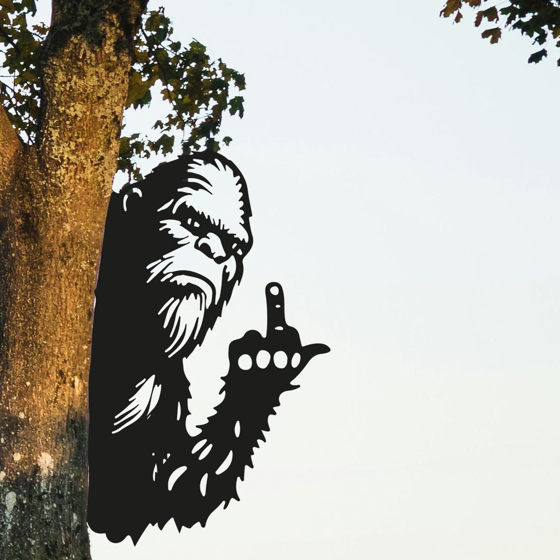 Bigfoot Metal Sign, Sasquatch Tree, Tree Yard Decor, Sasquatch Wall Art ...