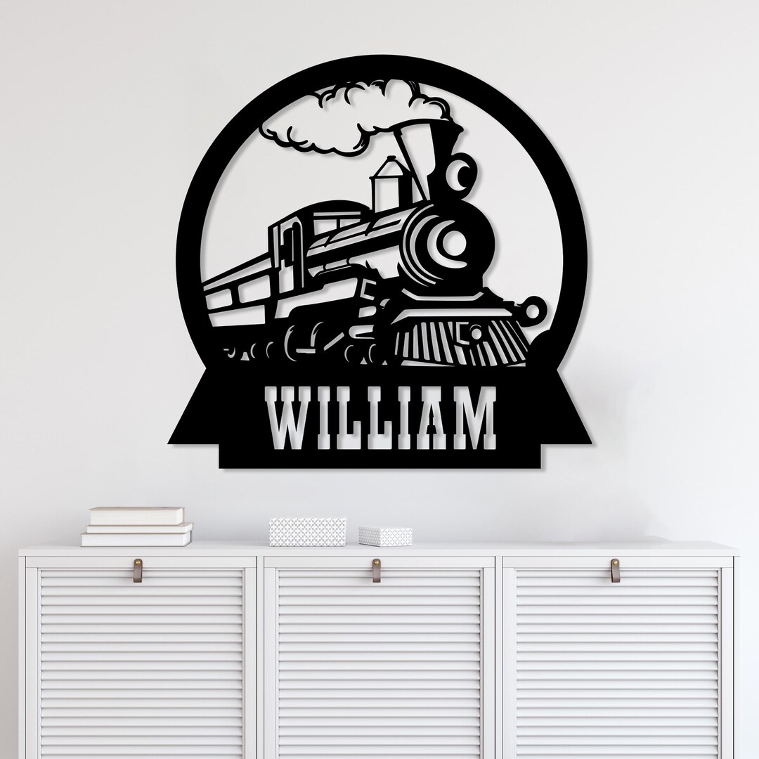 Custom Train Metal Sign, Steam Locomotive Wall Art, Train Driver Gift ...