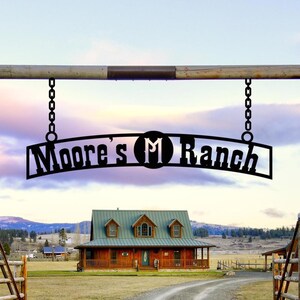 Custom Ranch Name Metal Sign, Ranch Owner Gift,outdoor Farmhouse Sign ...